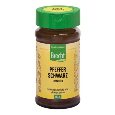 Pfeffer schwarz - gemahlen Glas 40g | BRECHT | eBay