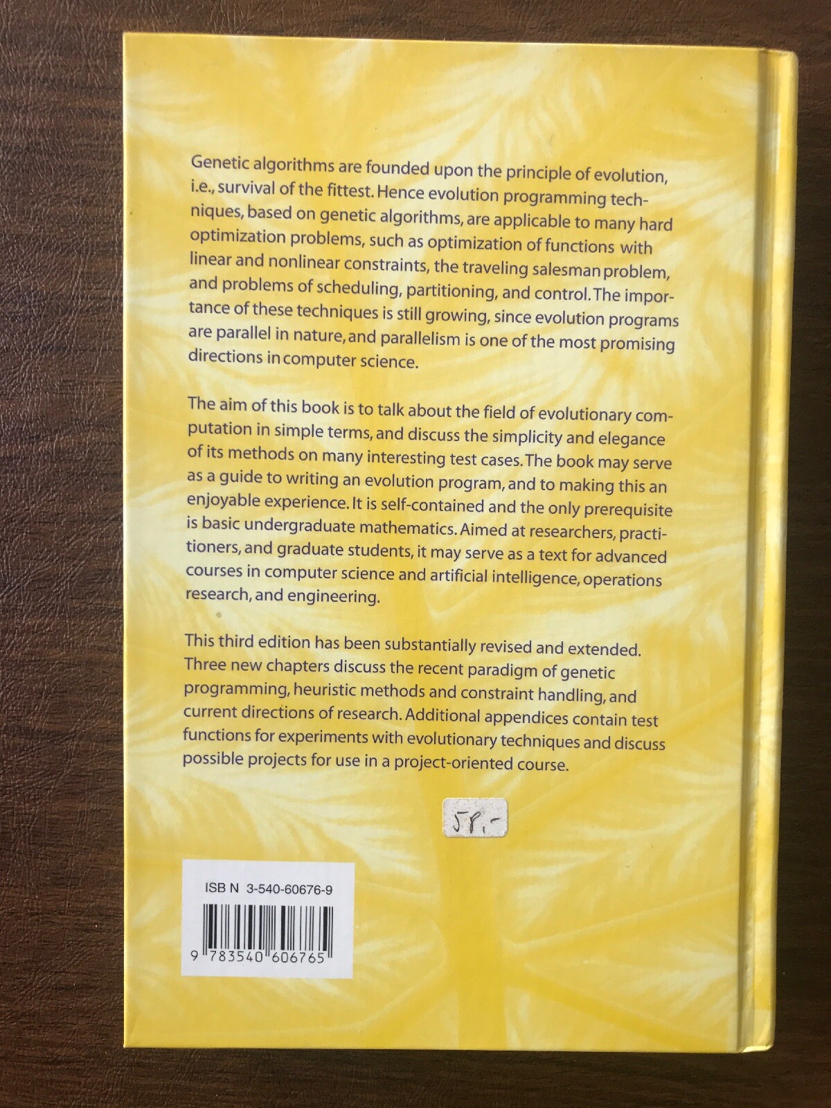 Genetic Algorithms +Data Structures = Evolution Programs by Zbigniew Michalewicz 9783540606765 ...