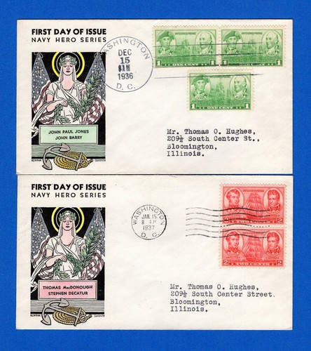 Scott 790-94 Navy Issue Set of Five Newman-Sudduth FDCs Mellone UL Hand ...