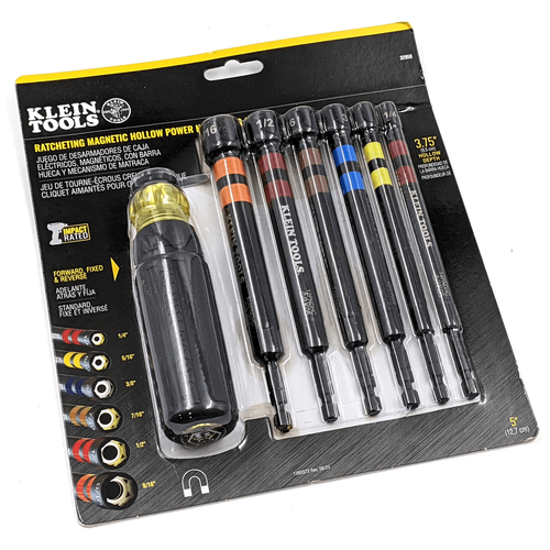 Klein Tools Ratcheting Magnetic Hollow Power Nut Driver Set 32950 | eBay