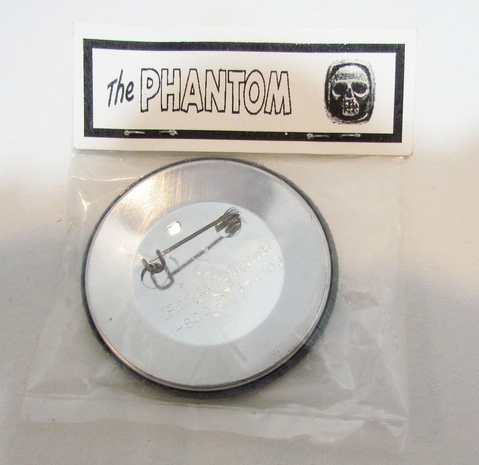 THE PHANTOM LEE FALK COMIC HERO PINBACK BUTTON MIP SKULL THRONE COMIC ...