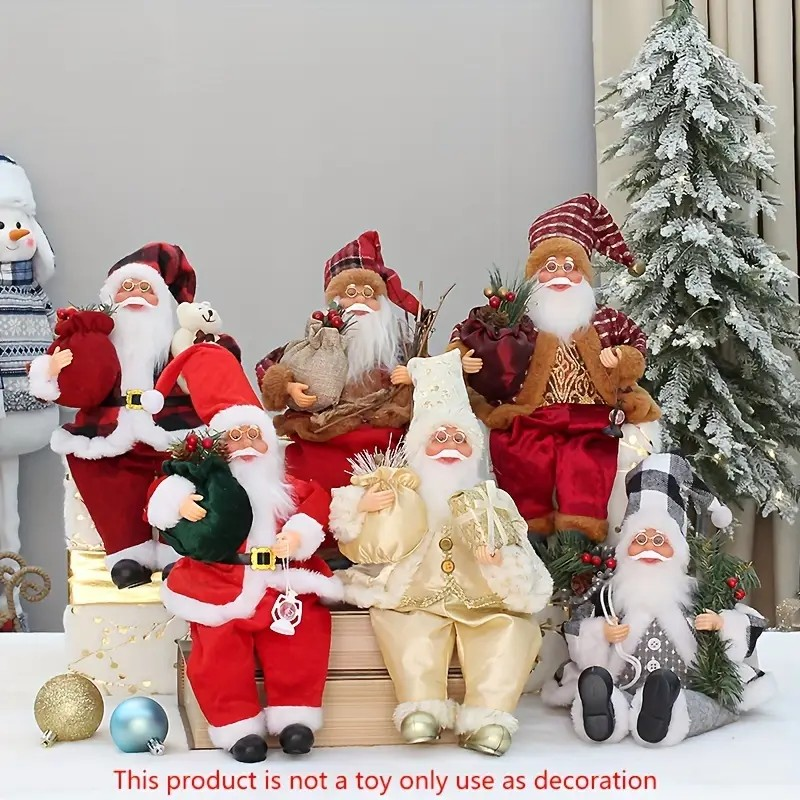 Father Christmas Traditional Standing Figures Santa Claus - 5 Different ...