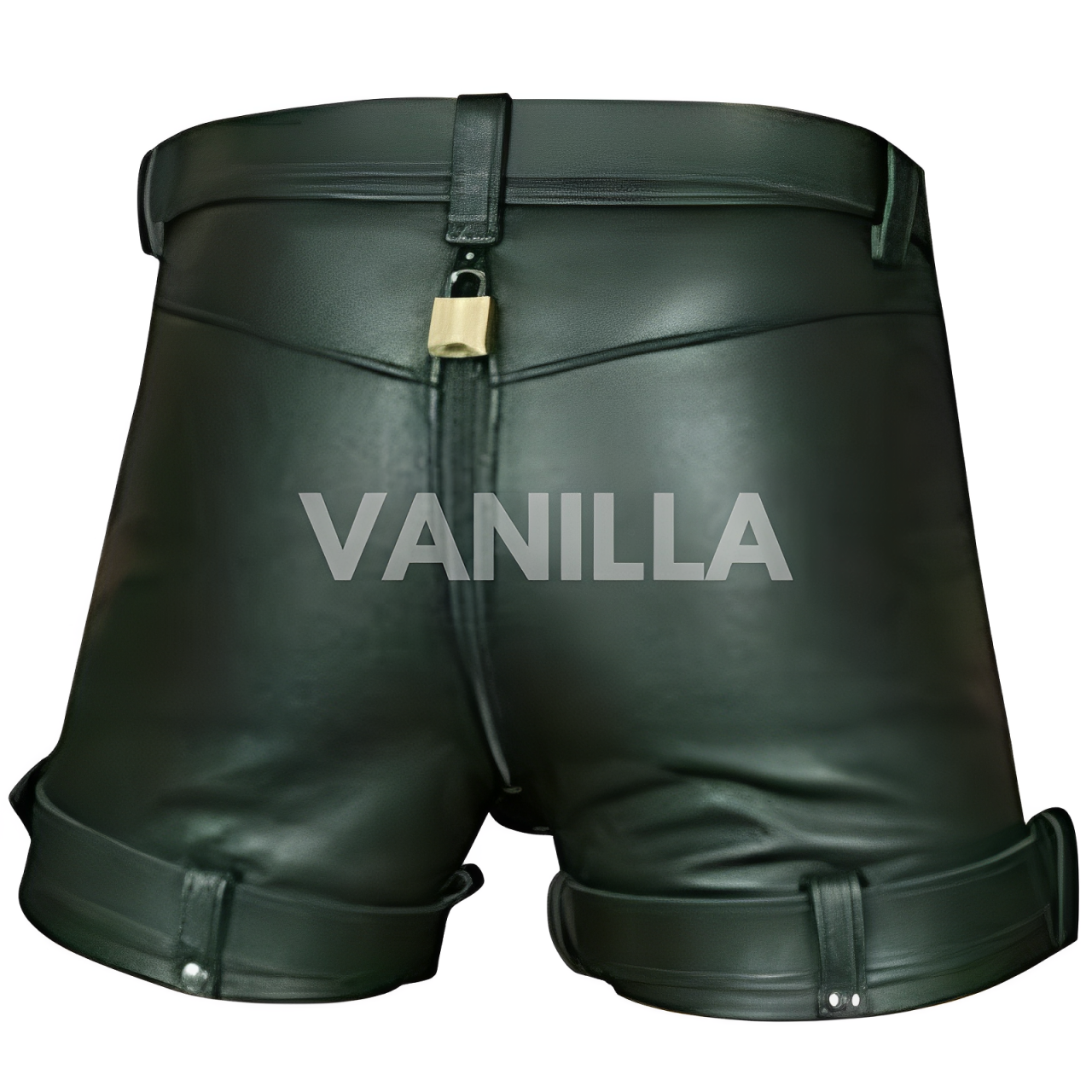 Men's Real Leather Chastity Shorts Clubwear Shorts Bondage Gay Fetish ...