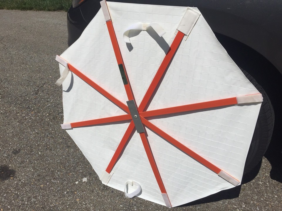 KORMAN 36" Red Vinyl Roll Up Stop Sign - 3M Reflective DOT Rollup ...