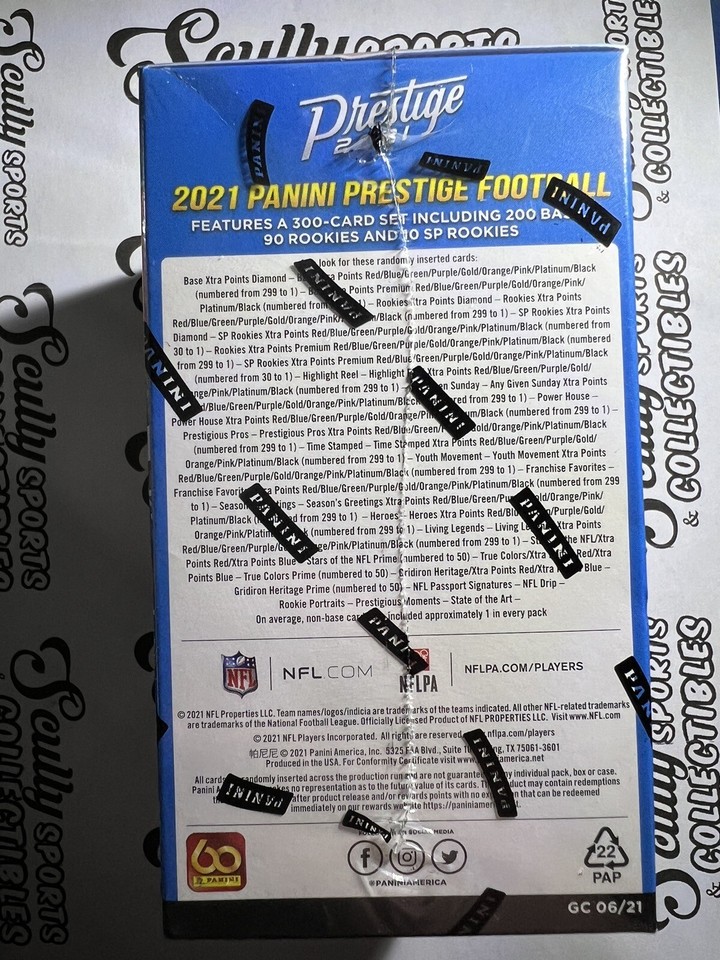 2021 Panini Prestige NFL Trading Cards Blaster Box 64 Cards 8 Packs ...