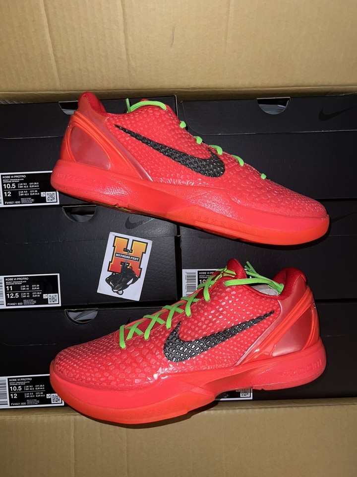 Nike Kobe 6 Protro Reverse Grinch Red FV4921-600 GS & MEN Size: 4Y-15 ...
