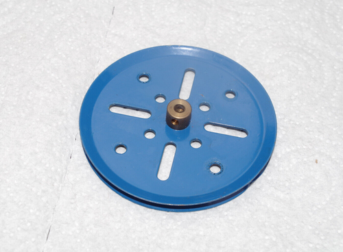 MECCANO POULIE A MOYEU BLEU METAL, diamètre 75mm ref 19b TRES BON ETAT ...