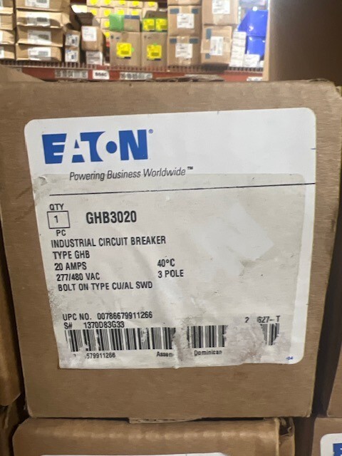 Eaton GHB3020 20A 480V Circuit Breaker - Black for sale online | eBay