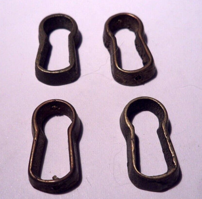 4 Large Brass Push In Keyhole Cover Insert Escutcheons Key Hole NOS | eBay
