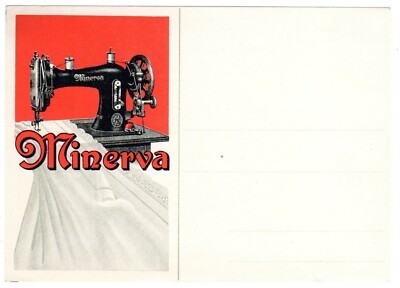 POSTCARD MINERVA SEWING MACHINE ADVERTISING (NP) | eBay