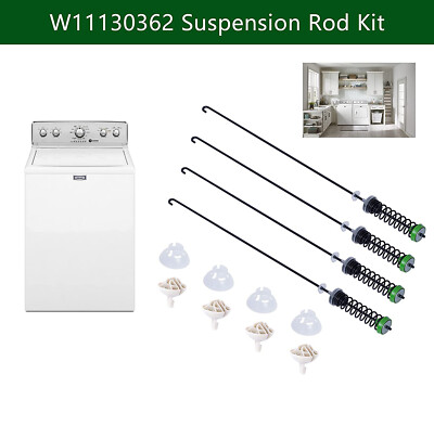 4Pcs W11130362 Washer Washing Machine Suspension Rod Bushings Kit for ...