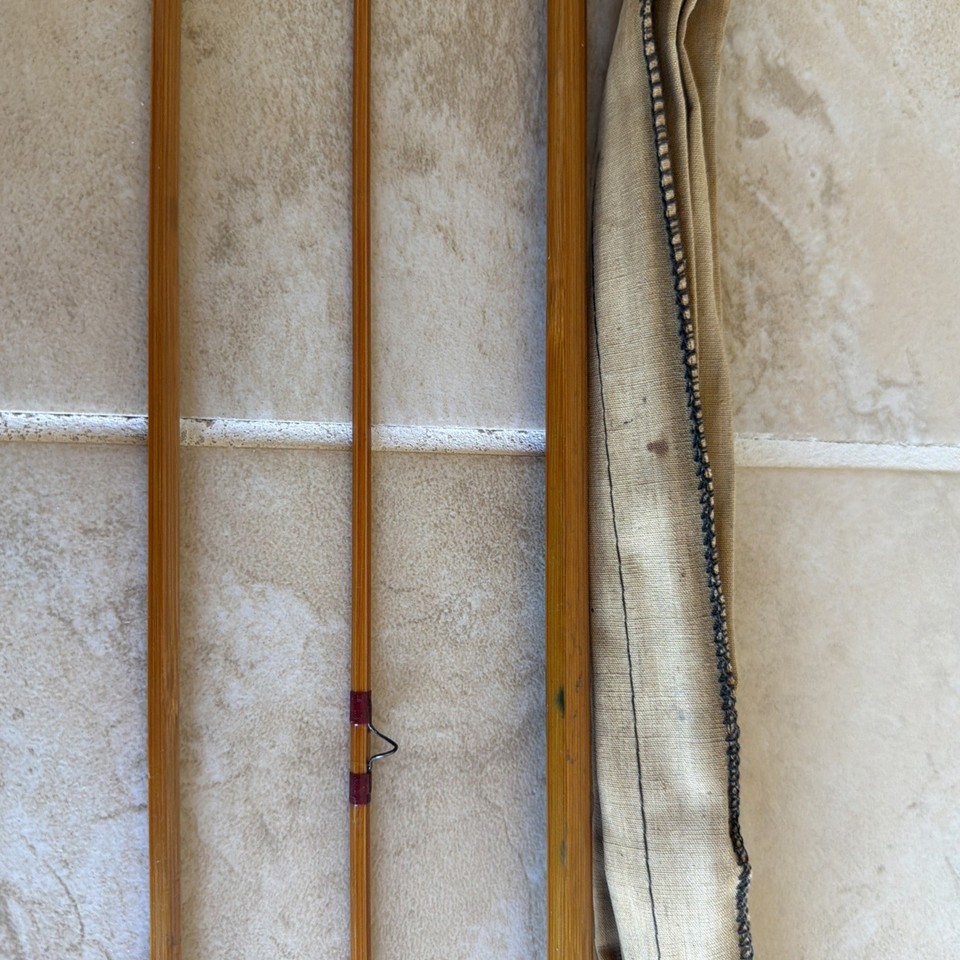 DAVE COOK’S “TERRYALL” BAMBOO FLY FISHING ROD, 9’, 3 pc, cloth sleeve ...