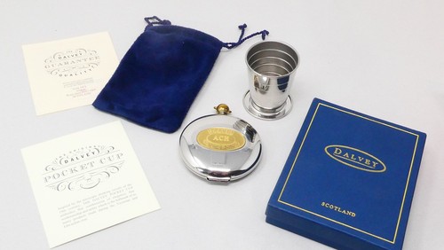 Dalvey Collapsible Stirrup Cup With Gold Tone Cartouche Box Pocket ...