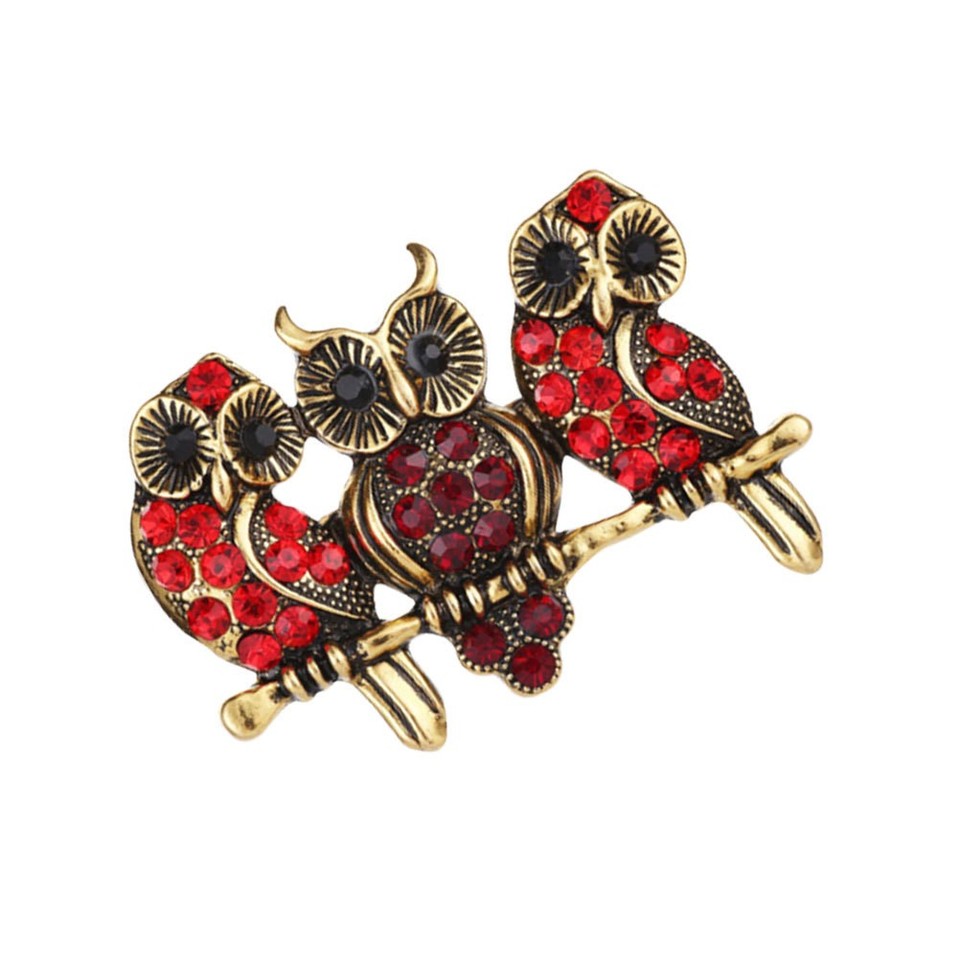 1PC Chic Elegant Owl Design Brooch Trendy Style Fashionable Alloy ...