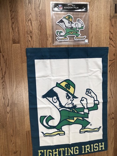 Notre Dame Fighting Irish Fan Package - flag and Window decal | eBay