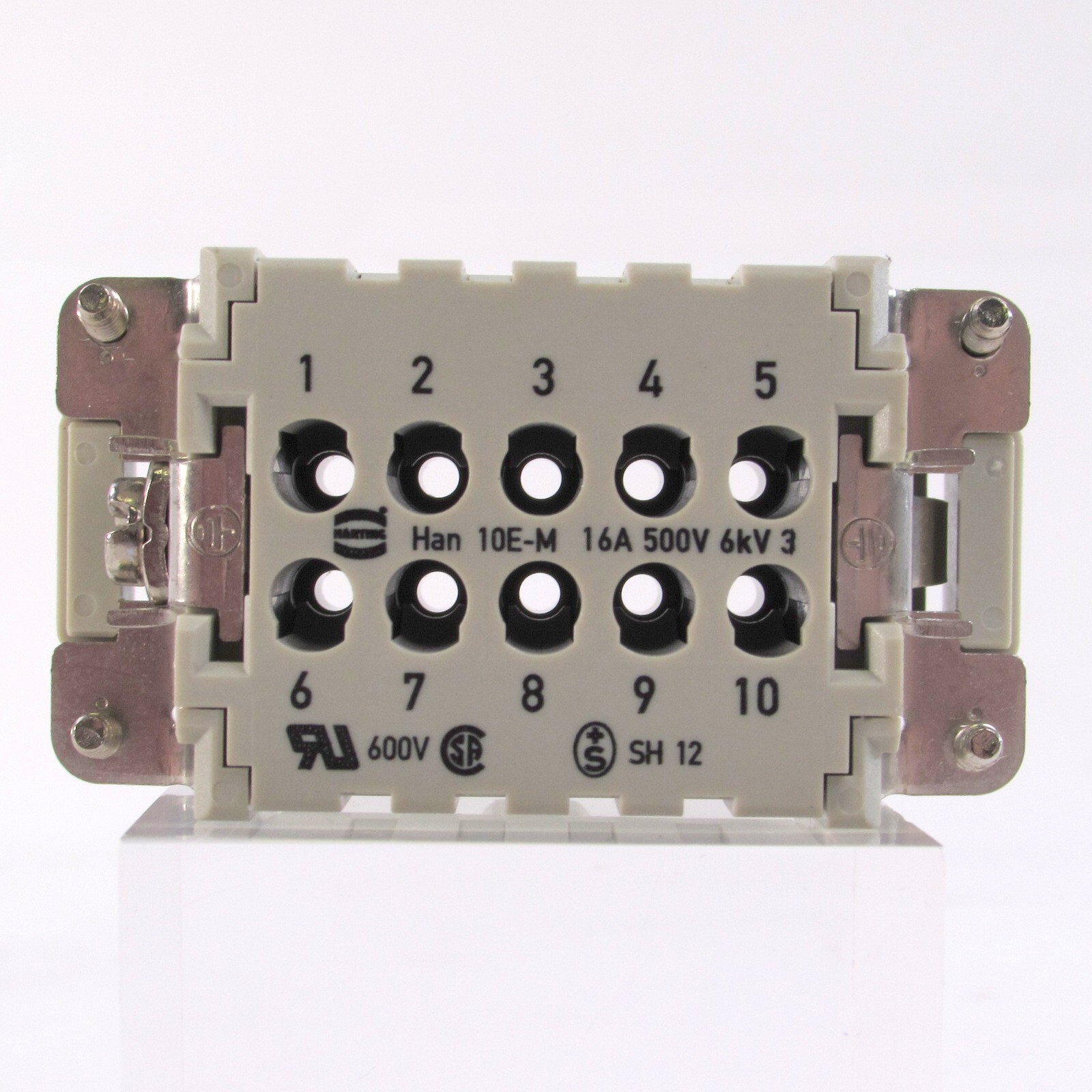 LOT of 4 Harting HAN 10E-M-C Connector 09330102602 02 Male Insert | eBay