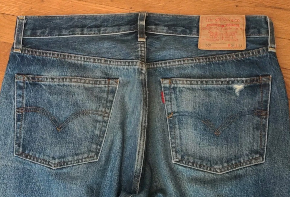 LEVI LVC VinTagE 1978 RED LINE SELVEDGE DENIM JEANS 35×30.5 | eBay