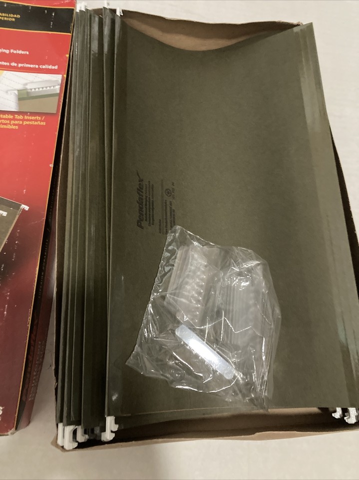 PENDAFLEX Reinforced Hanging Folders, Legal Size, Standard Green, 1/5 ...