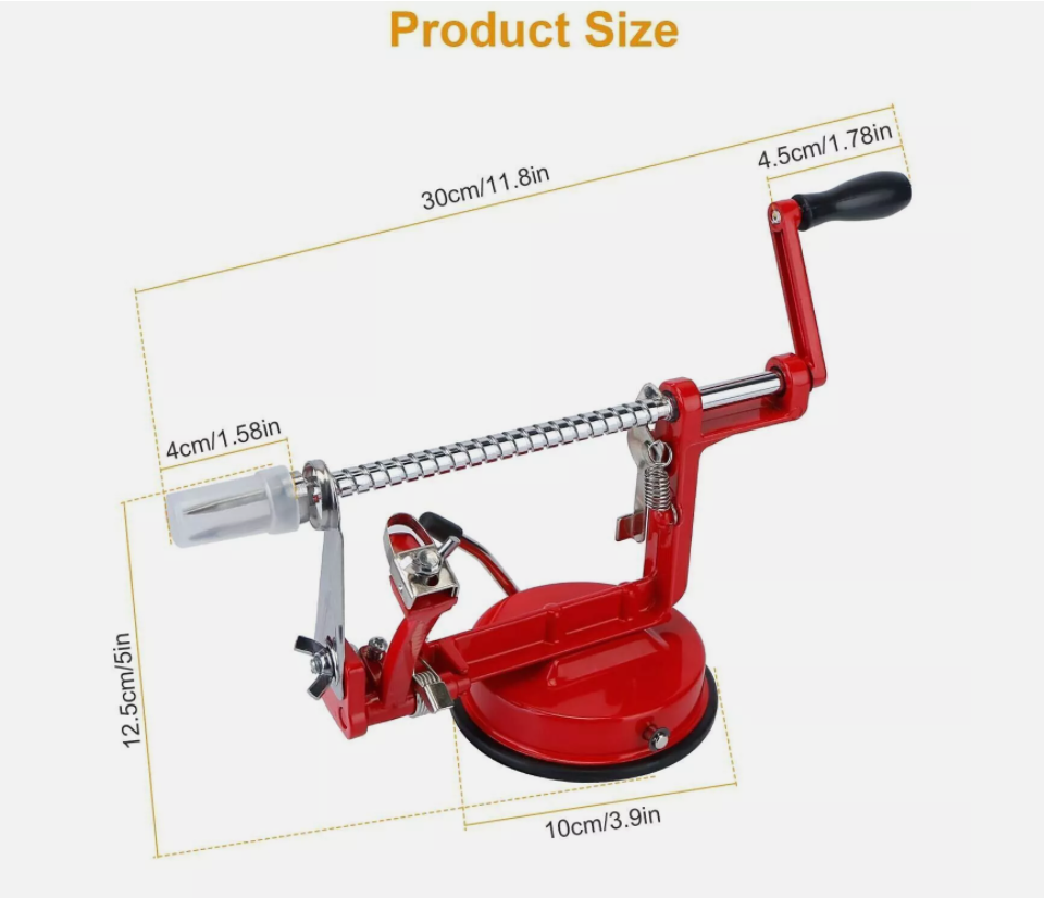 3 in 1 Kitchen Tool Apple Fruit Corer Slicer Peeler Slinky Machine ...
