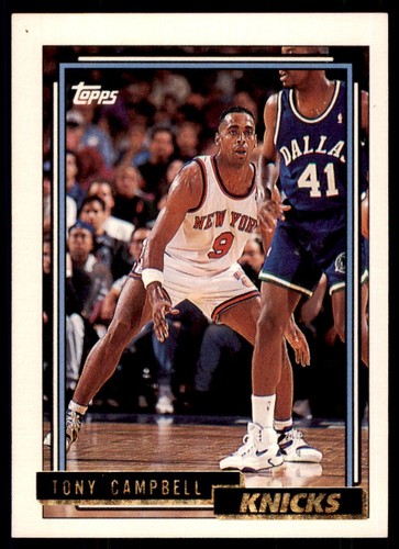 1992-93 Topps Gold #391 Tony Campbell New York Knicks | eBay