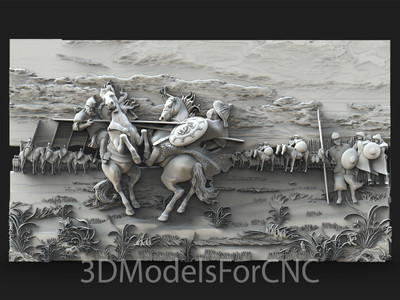 3D Model STL File for CNC Router Laser & 3D Printer The Battle of ...