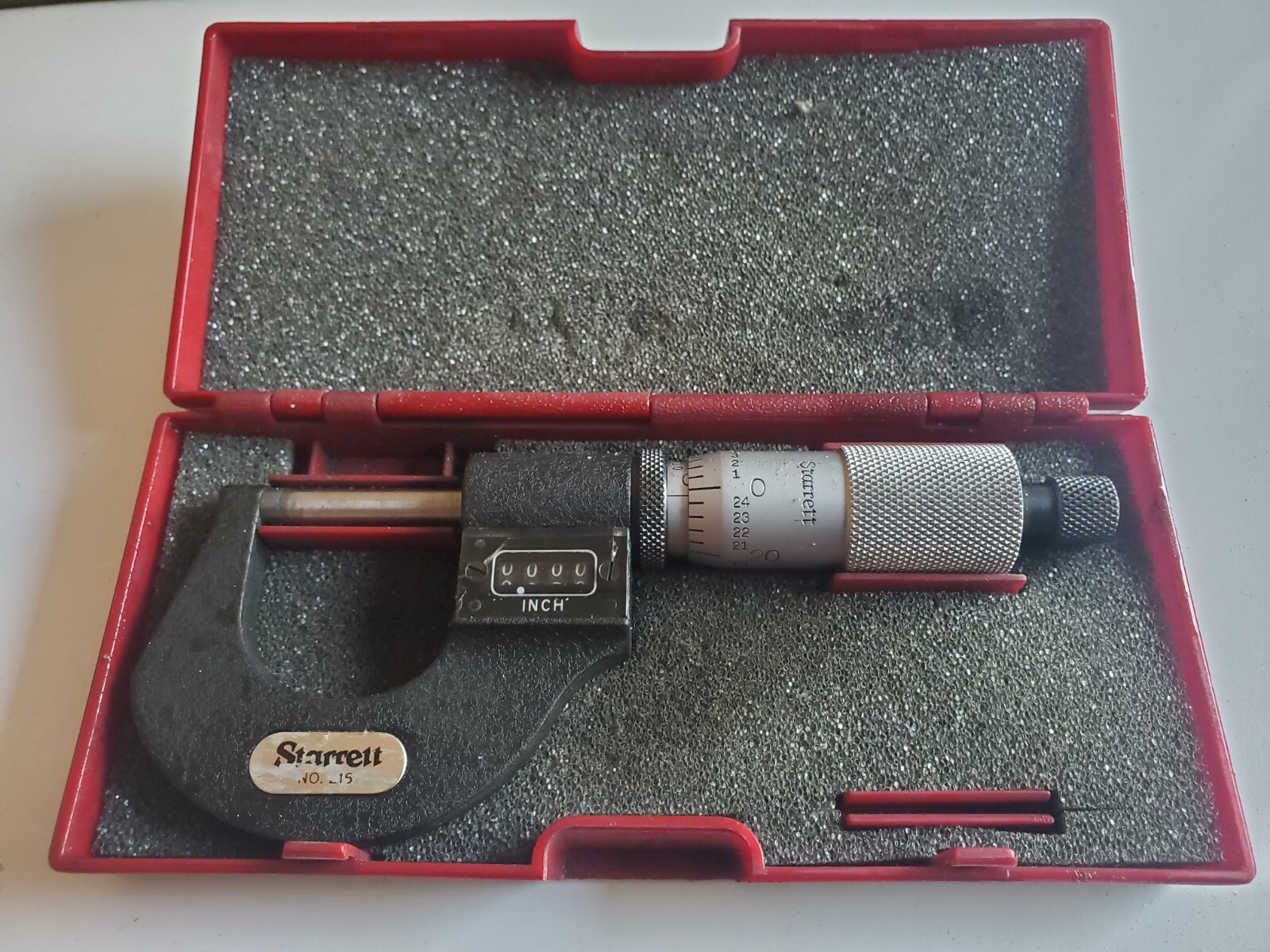 Starrett 0-1" Mechanical Digital Counter Outside Micrometer T216XRL-1 ...