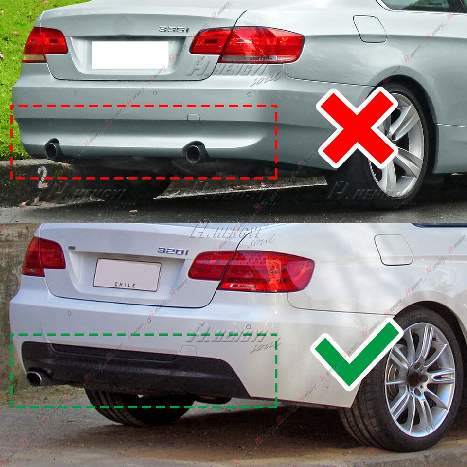 Rear Bumper Diffuser For BMW E92 E93 328i 335i M-Sport 2007-2013 Glossy ...