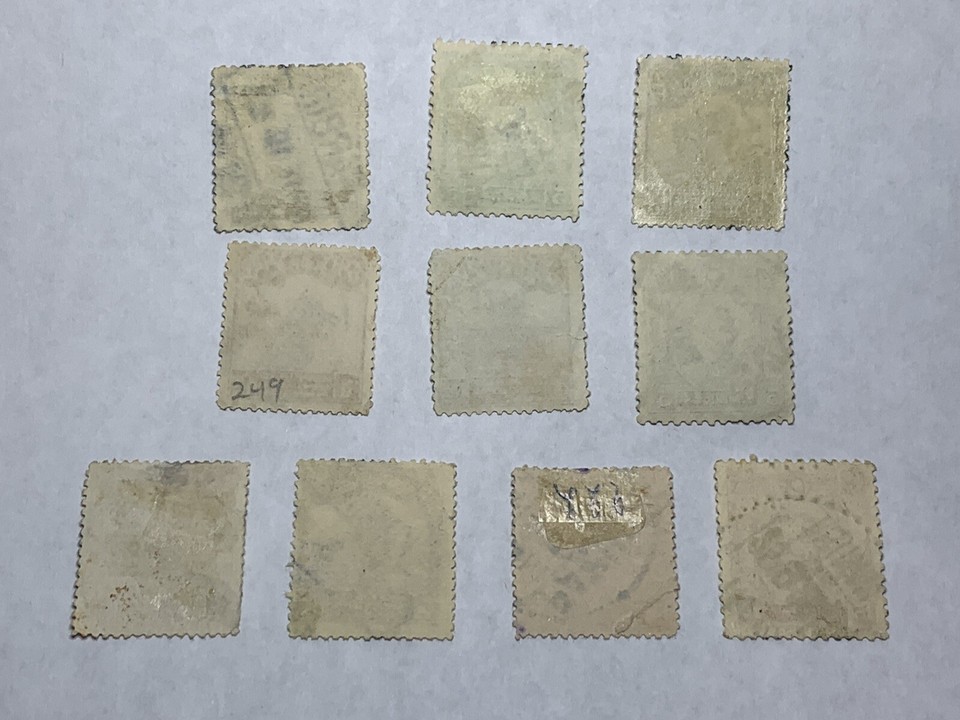 LOT 10 DIFFERENT CHINA CITIES CANCELED STAMPS HARBIN, PAKHOI, TSINAN ...