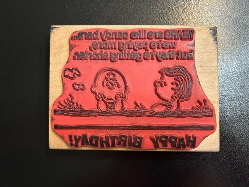 Stampabilities Rubber Stamp Linus Charlie Brown Happy Birthday Peanuts ...