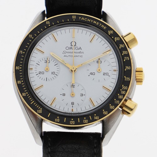 OMEGA 3310.20 Speedmaster white YG/SS/leather AT | eBay