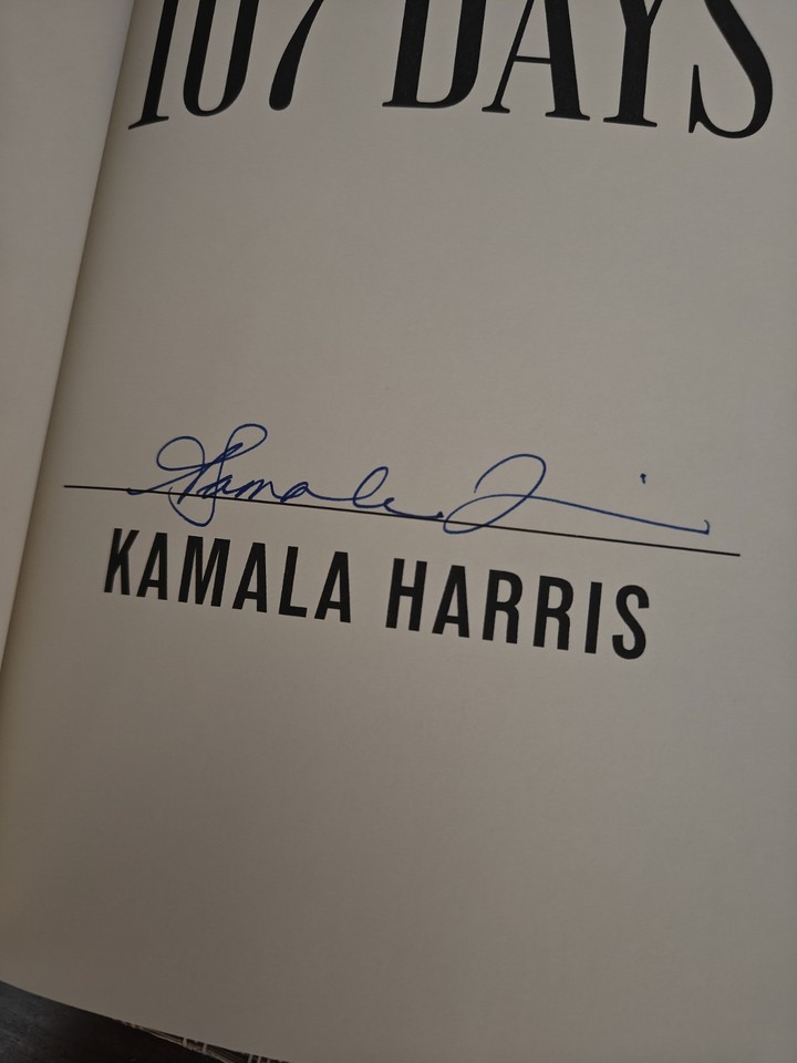 Kamala Harris Vice President Signed BOOK 107 Days Hardcover Autographed ...