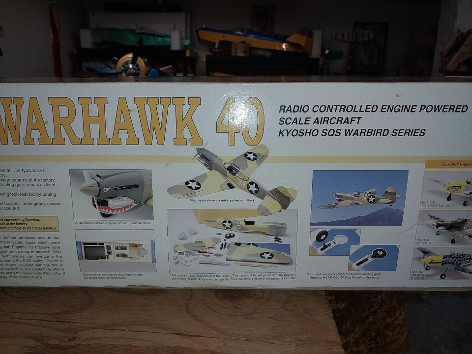 KYOSHO SQS P-40 WARHAWK VERSION 2 ARF R/C WARBIRD WWII | eBay