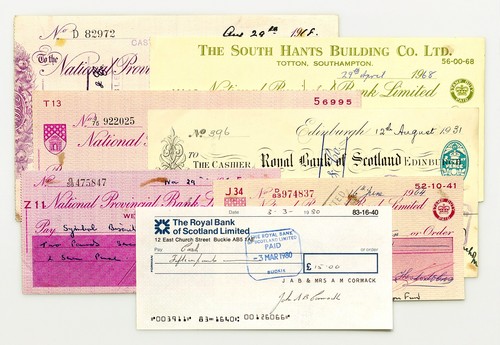 7 different UK Great Britain checks 1900's nice used | eBay