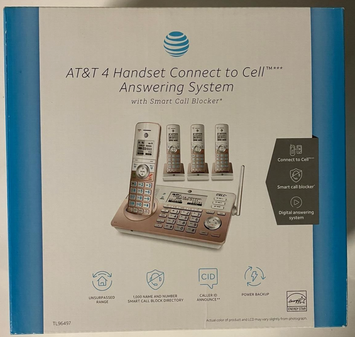 AT&T Connect To Cell Handset Cordless Phone TL96497 Answering System ...