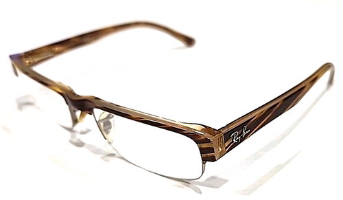 Ray Ban RB5171 2328 Brown Half Rim Rectangle Eyeglasses Frame 53-18 140 ...