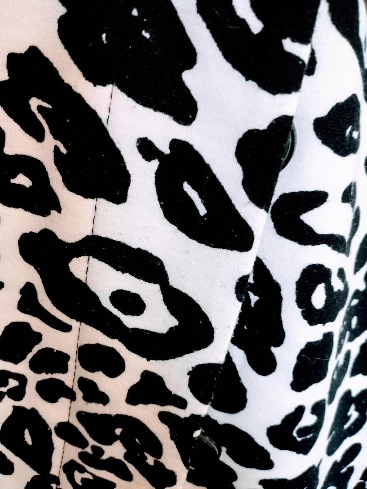 Chicos trench coat black and white leopard print jack… - Gem
