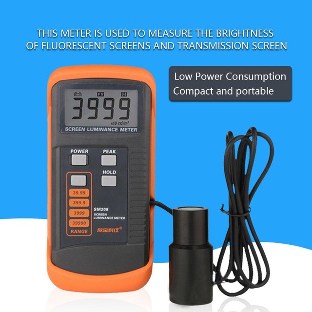 Sm208 Screen Brightness Meter Luminance Meter With Mini Light Detector ...