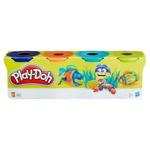 PLAY-DOH CLASSIC 4 PACK TUB Blue, Orange, Teal AND Green. Hasbro new ...