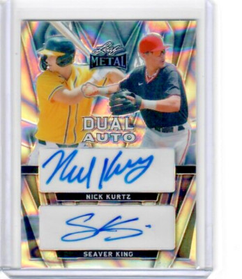 2024 Leaf Metal NICK KURTZ & SEAVER KING Silver Lava #/25 DUAL AUTO RC ...