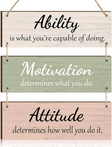 Office Wall Decor Inspirational Rustic Motivational Plaques with ...