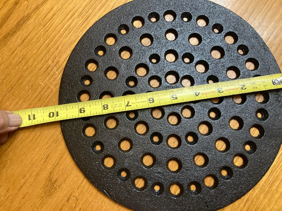 Cast Iron Drain Cover 10" x3/16 " Thick | eBay