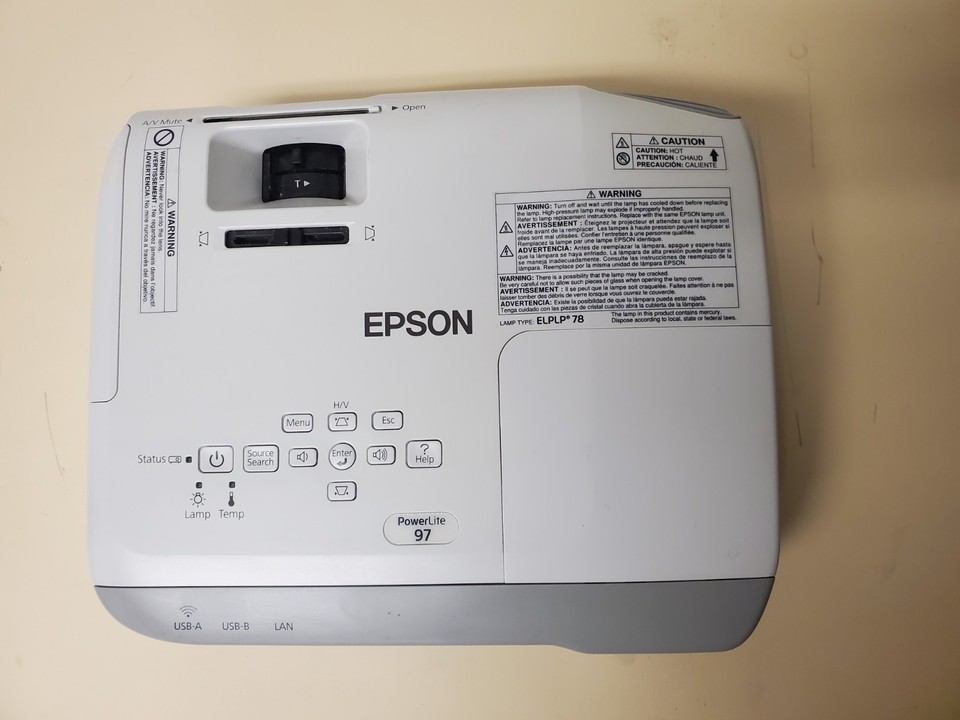 Epson Powerlite 97 3LCD Projector 2700 Lumens H576A HDMI W/ New Lamp | eBay