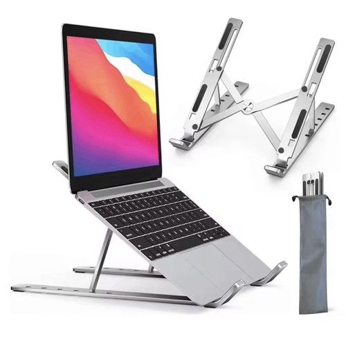 White Laptop Stand with 6-angle Adjustment Height Adjustable (silver ...