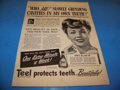 Teel Liquid Dentifrice War-Time Ad Original Print Ad from Magazine 1943 ...
