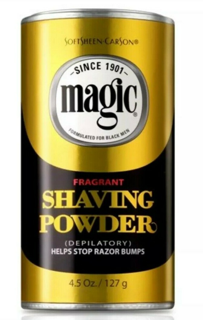 Soft Sheen Magic Shaving Powder GOLD ~ Stops Razor Bumps Shave 4.5 oz ...