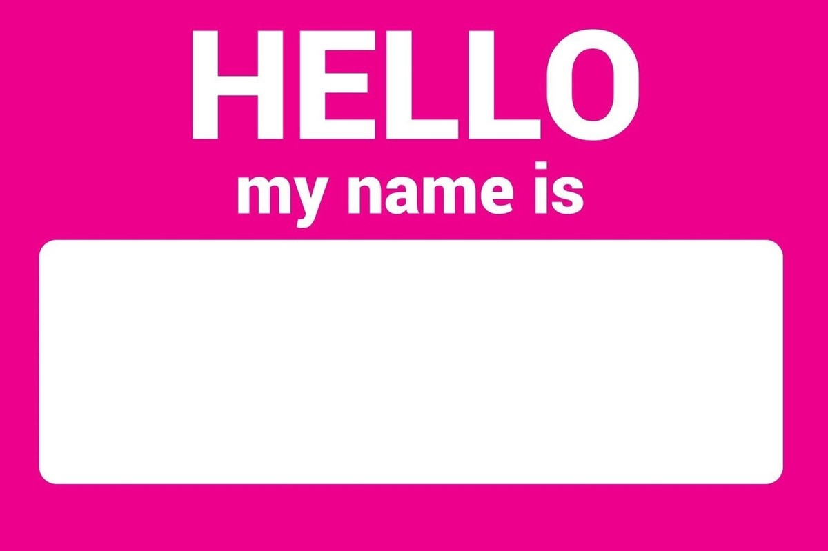 Hello My Name Is Sticker Pink