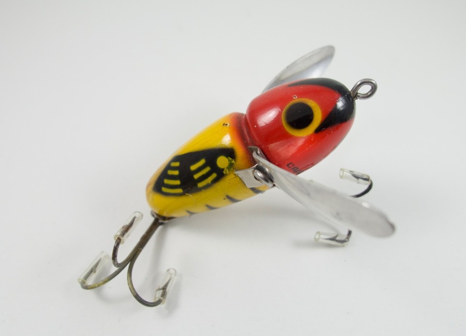 HEDDON CRAZY CRAWLER LURE DONALY YELLOW RED HEAD 2100 YRH | eBay