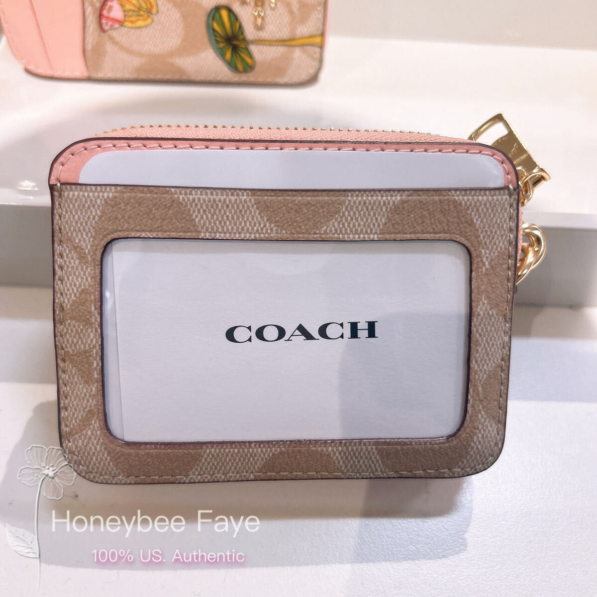 NWT Coach X Observed By Us Zip Card Case In Signature Canvas NWT Coach X Observed By Us Zip Card Case In Signature Canvas