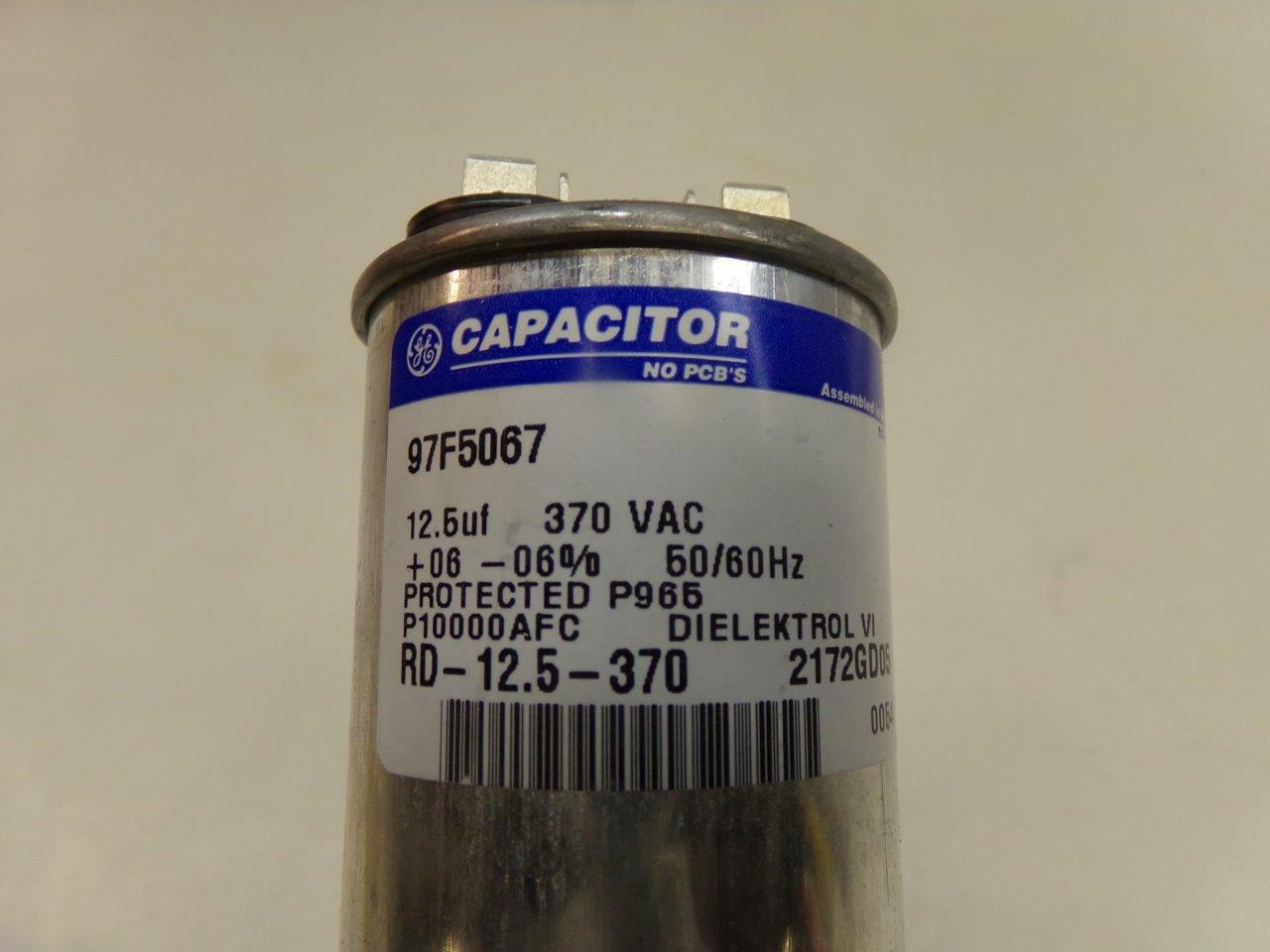 General Electric 97F5067 970VAC 12.5uf 50/60Hz Capacitor | eBay