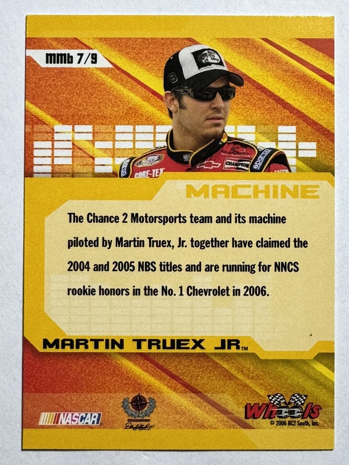 ROOKIE CARD MARTIN TRUEX JR 2006 High Gear MACHINE INSERT BASS PRO CAR ...